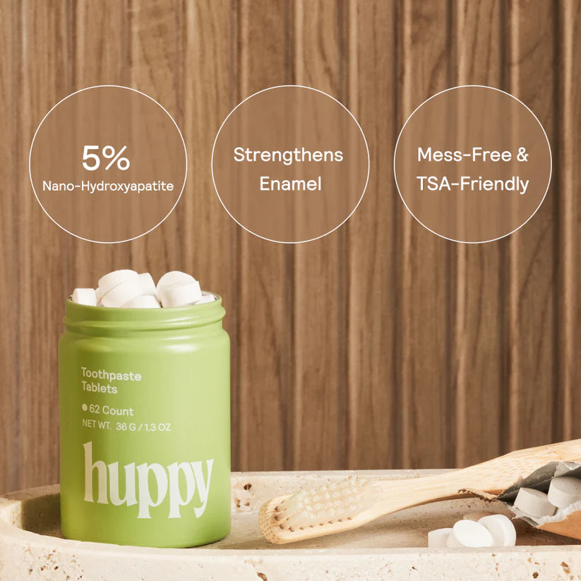 Huppy Toothpaste Tablets - 62 tabs per tin